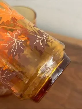 ACME | Dining | Vintage Libbey Amber Juice Glasses Set Of 4 Orange ...